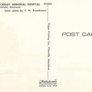 Edward W Mccready Memorial Hospital Crisfield, Maryland - Vintage ...