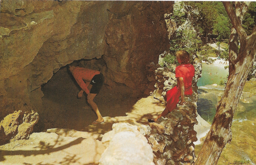 Outlaw Cave - Turner Falls Park - Davis, Oklahoma - Vintage Postcard - Etsy