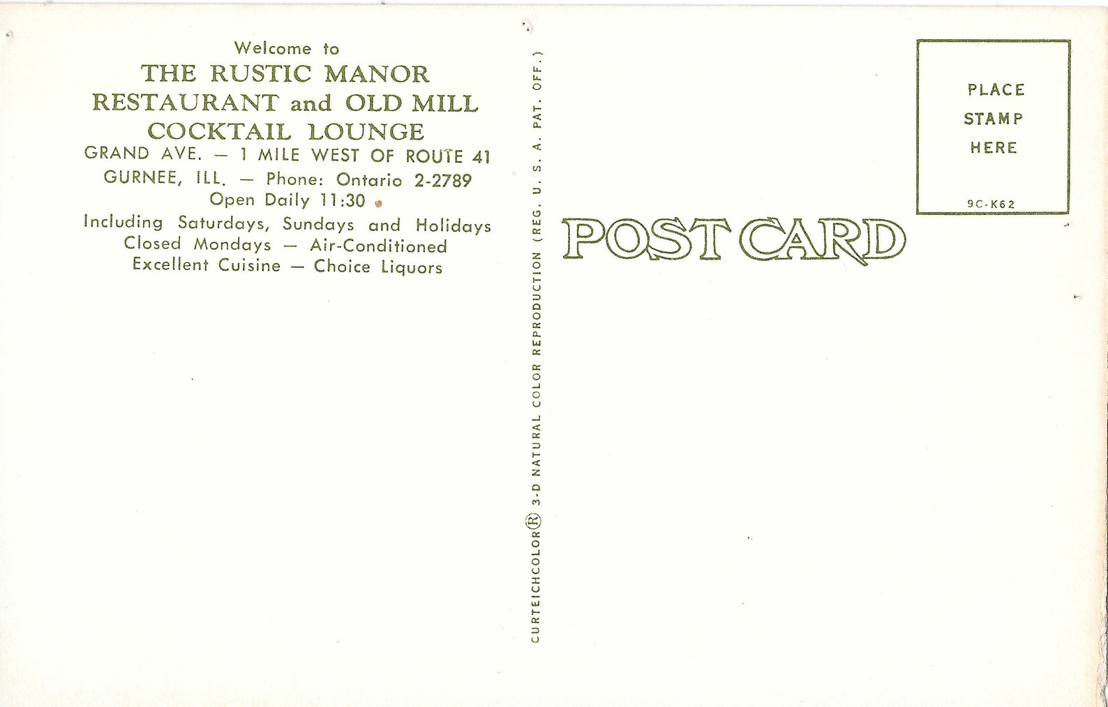 The Rustic Manor Restaurant & Old Mill Cocktail Lounge - Gurnee ...