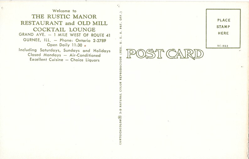 The Rustic Manor Restaurant & Old Mill Cocktail Lounge - Gurnee ...