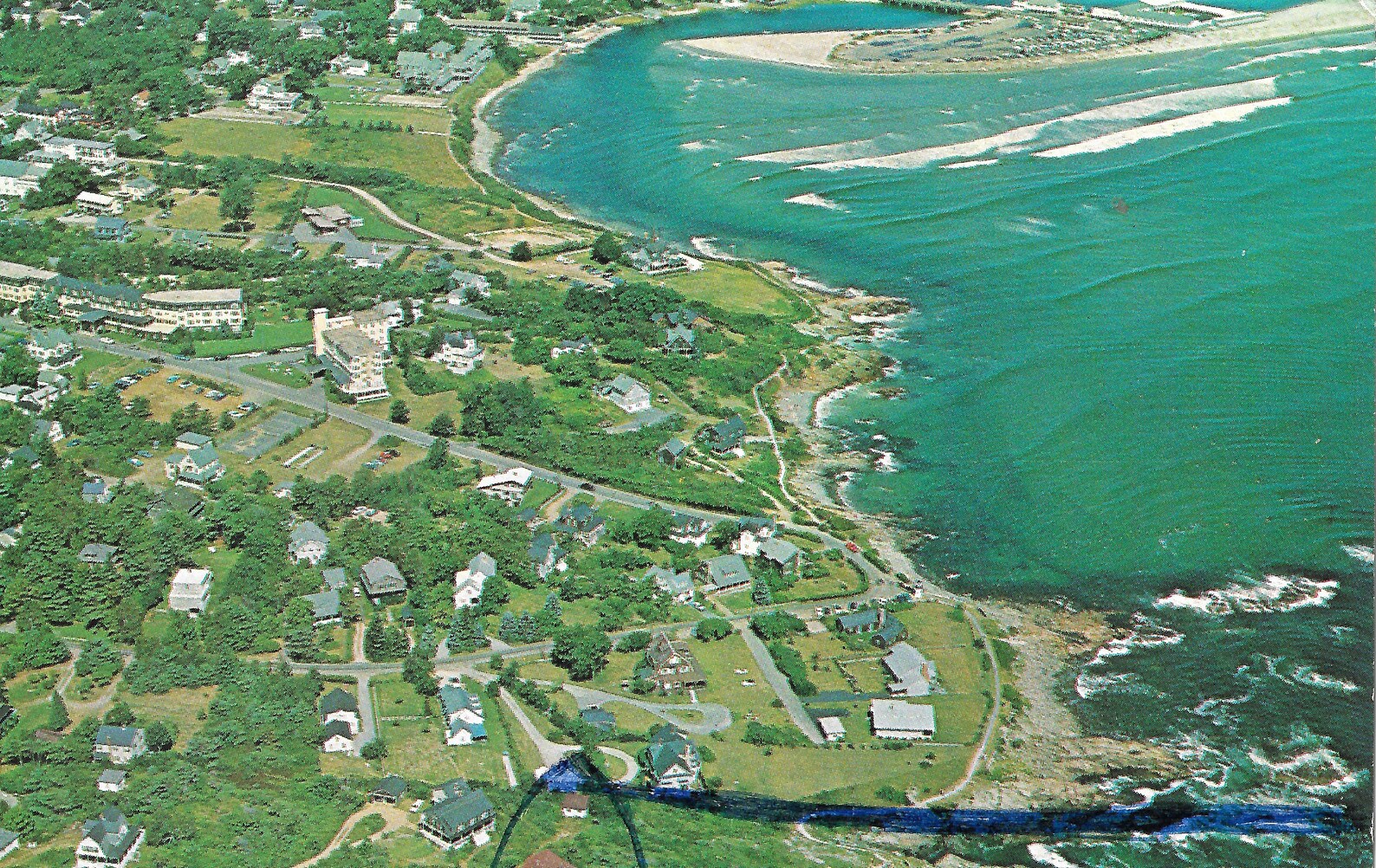 Aerial View of Israel's Head Showing Marginal Way Ogunquit, Maine 1969 Vintage Postcard - Etsy