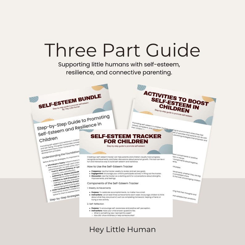 Self-esteem Bundle for Children: Step-by-step Guide - Etsy