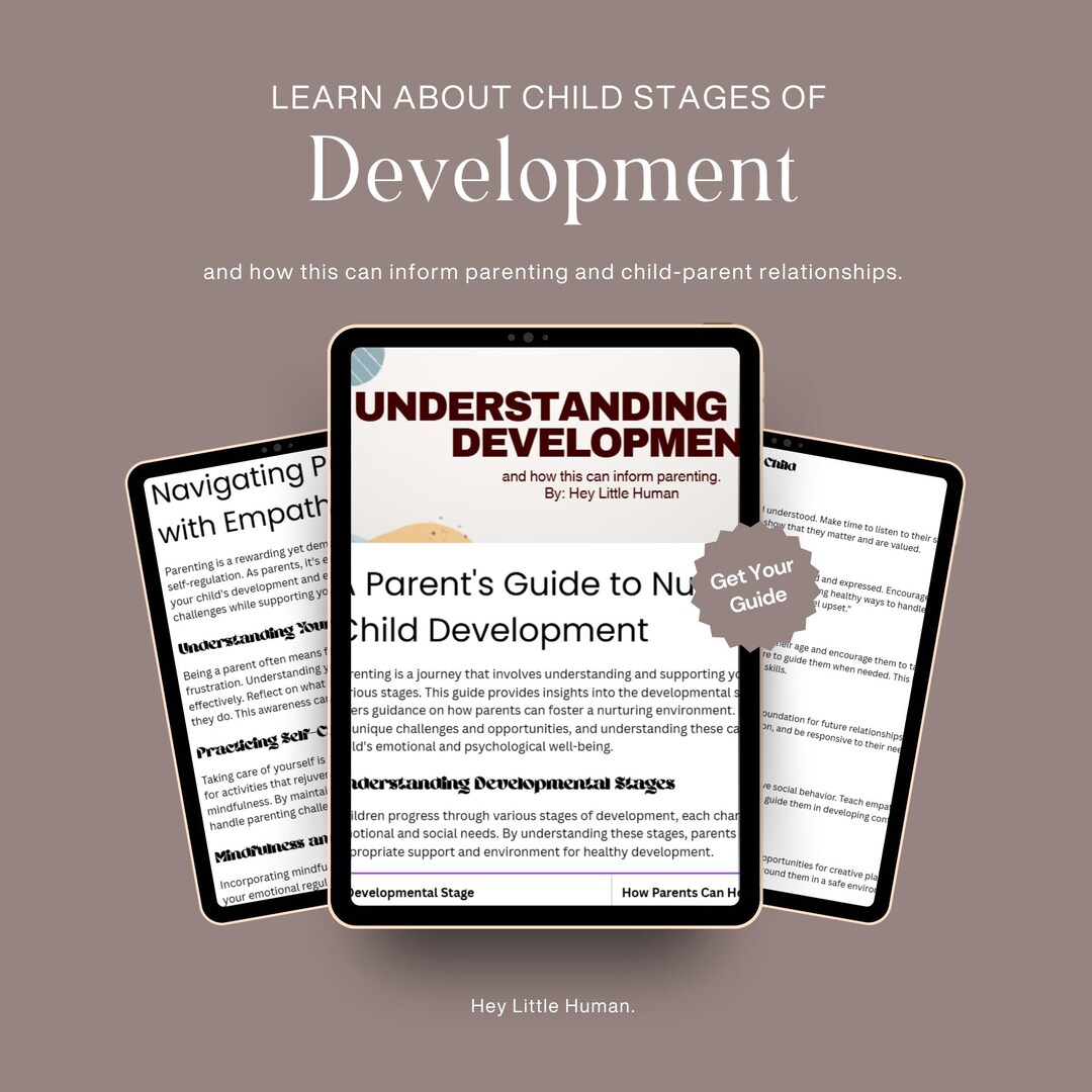 Understanding Child Development | a Step by Step Guide for Parents - Etsy