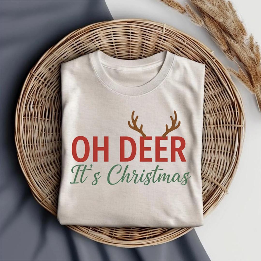 Oh Deer It's Christmas Retro Christmas PNG: (digital Download) - Etsy