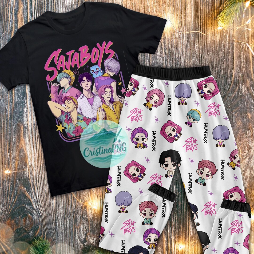 Huntrix & Saja Boys Pajamas Set, Demon Hunters Pajama Set, Homewear Set ...
