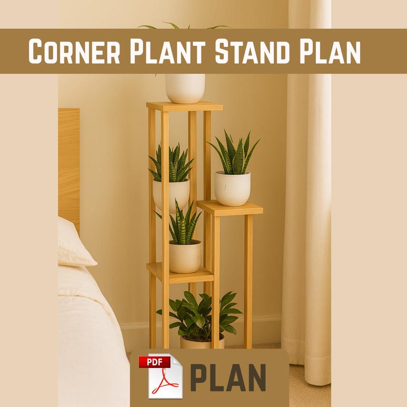 Corner Stand With Shelf - Etsy