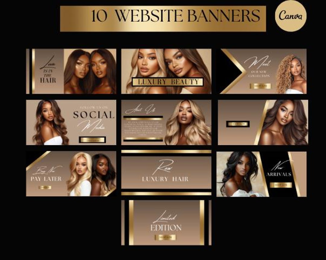 10 Beauty Banners, Hair Website Banner Design, Hair Boutique Banners ...