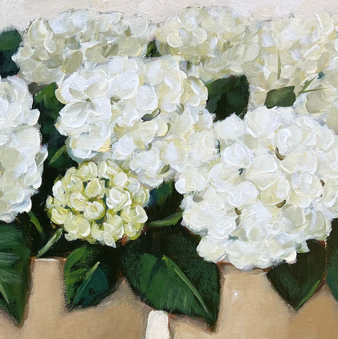 Original Painting : Hydrangea Still Life Floral on Canvas - Etsy