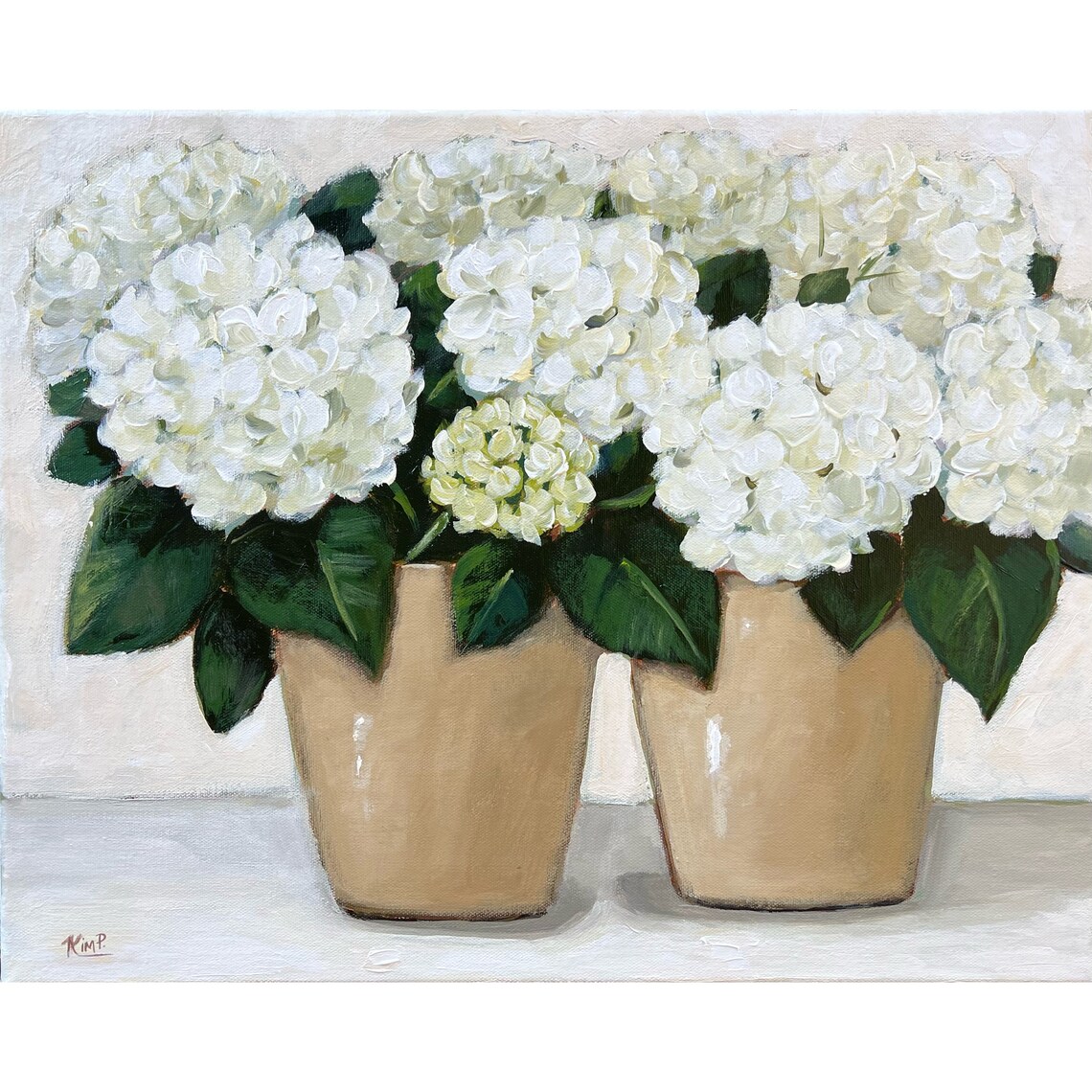 Original Painting : Hydrangea Still Life Floral on Canvas - Etsy
