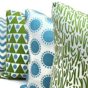 Schumacher Studio Bon Indoor Outdoor Aqua Ric Rac Pillow | Etsy