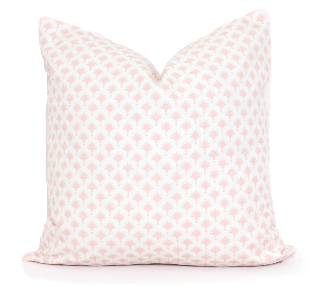 Soft Pink Tiny Palm Decorative Pillow Cover, Throw Pillow, Accent ...