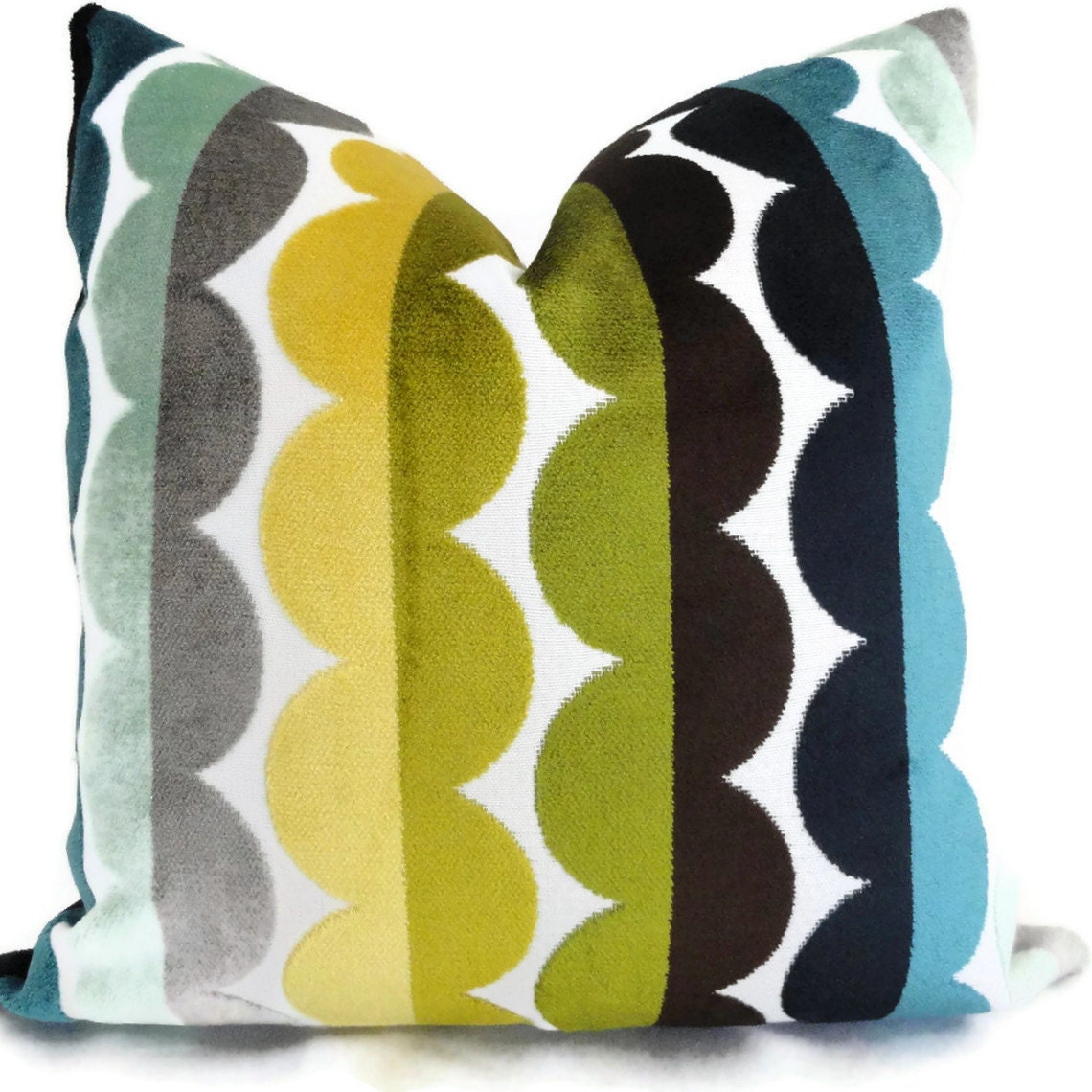 Jonathan Adler Multicolor Semi Circle Velvet Decorative Pillow - Etsy
