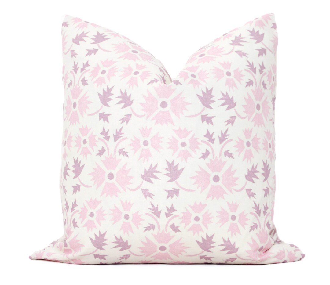 Lilac Jackson Floral Decorative Pillow Cover, 20x20 Throw Pillow ...