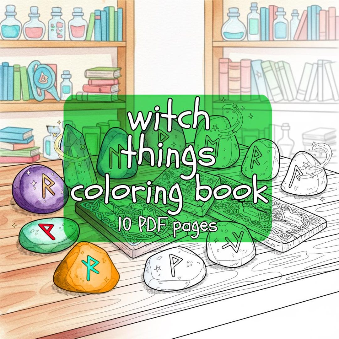 Witch Things Coloring Book | Spells, Potions, Charms (PDF) - Etsy