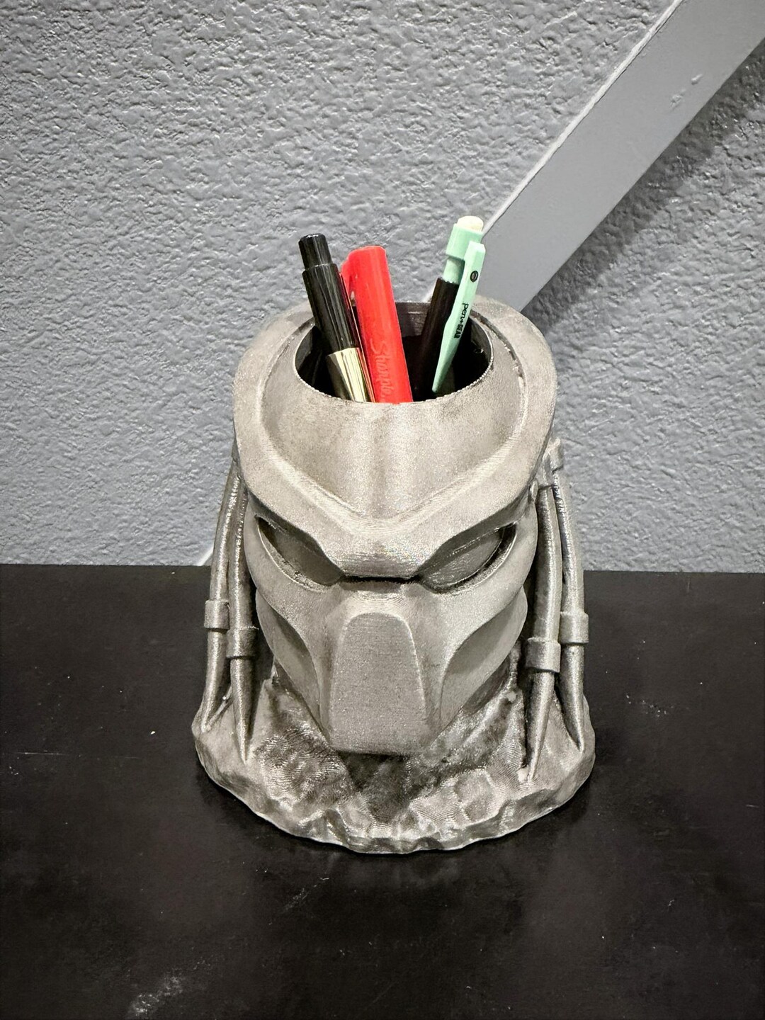 Predator Helmet Desk Organizer –grey/stone Color–3d Print - Etsy