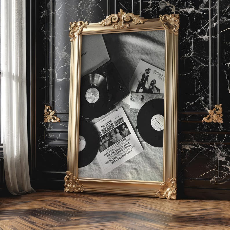 Designer Wall Art | Vinyl Record Player Photography | Black & White ...