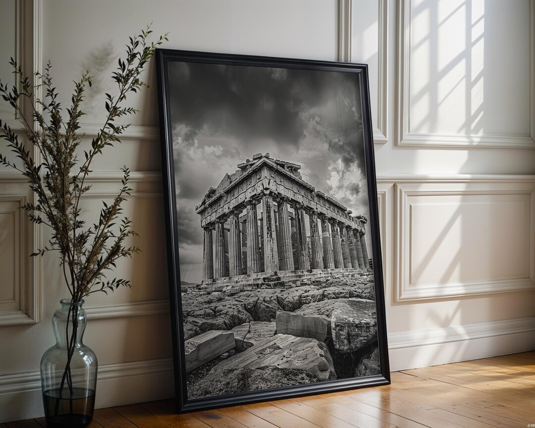 World Landmark | Parthenon Print | Athens Greece Black and White ...