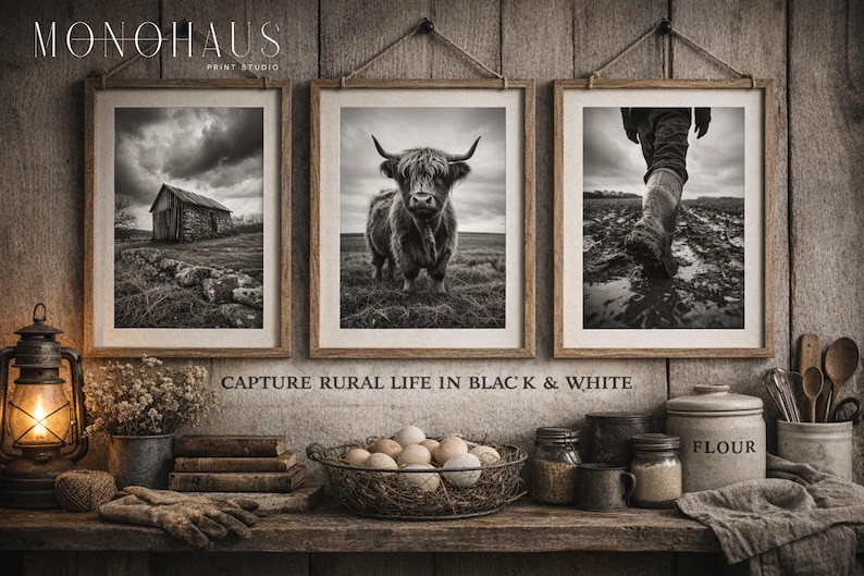 Modern Farmhouse | Farm Gate Wall Art | Rustic Country Landscape ...