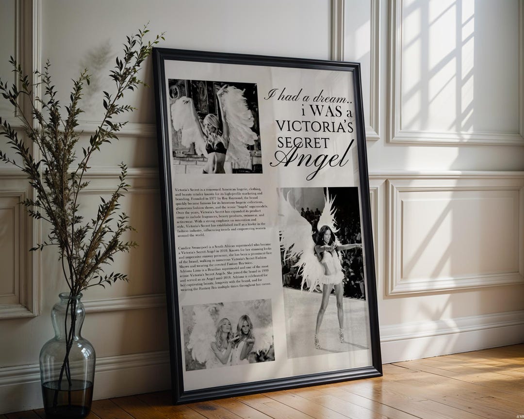 Designer Wall Art | Fashion Print Victoria’s Secret Angel Poster ...