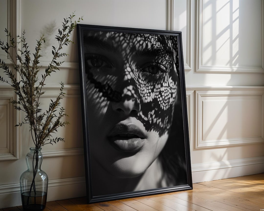 Lace Shadows | Black and White Fine Art Portrait | Modern Minimal ...