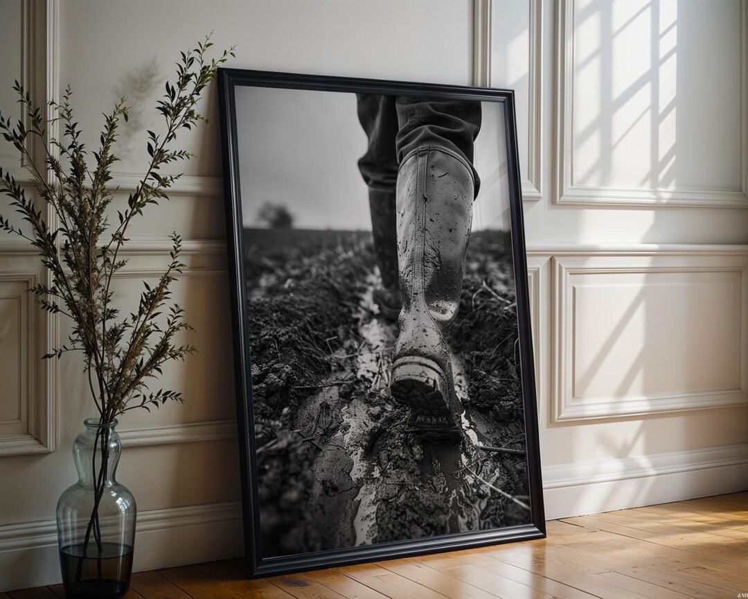 Modern Farmhouse | Black and White Farming Life Print | Rustic Barn ...