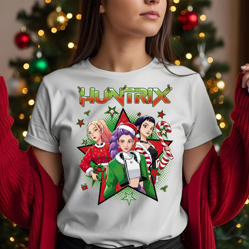 Huntrix Christmas PNG, Kpop Demon Hunters Xmas Bundle, Anime Derpy ...
