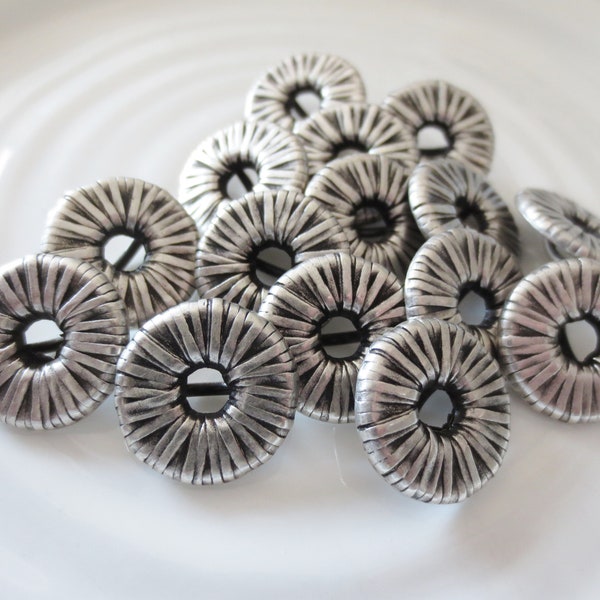 Silver Buttons - Etsy