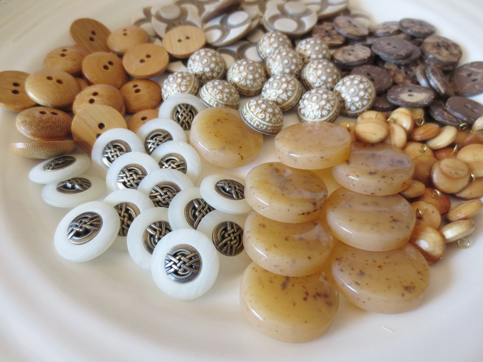 Bulk Buttons Assortment Boho Rustic Mix Brown Neutral 125 | Etsy