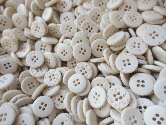 5/8 Ivory Buttons 4 Hole Bulk Plastic Lot 16mm Neutral - Etsy