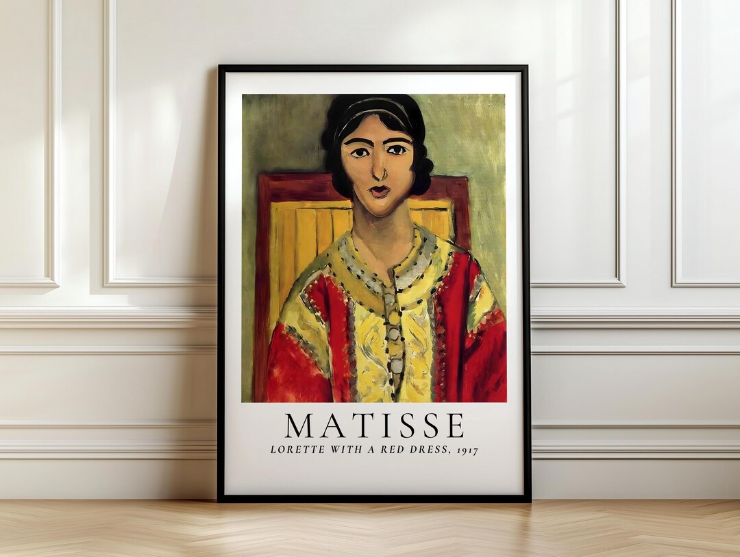 Henri Matisse Art Print: Lorette With Red Dress, Framed or Unframed A1 ...