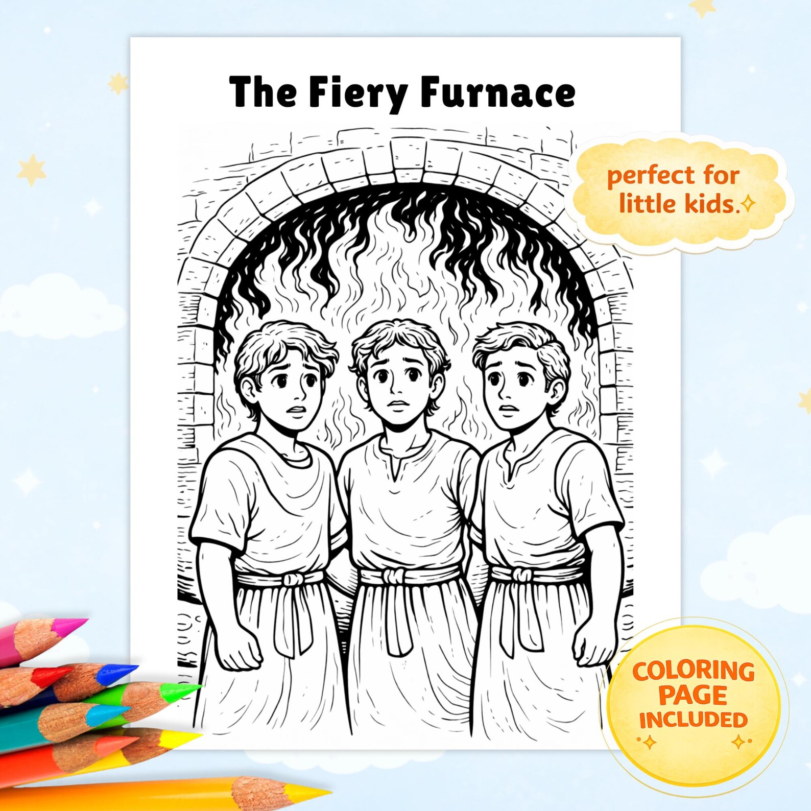Shadrach, Meshach, and Abednego in the Fiery Furnace Bible Craft ...