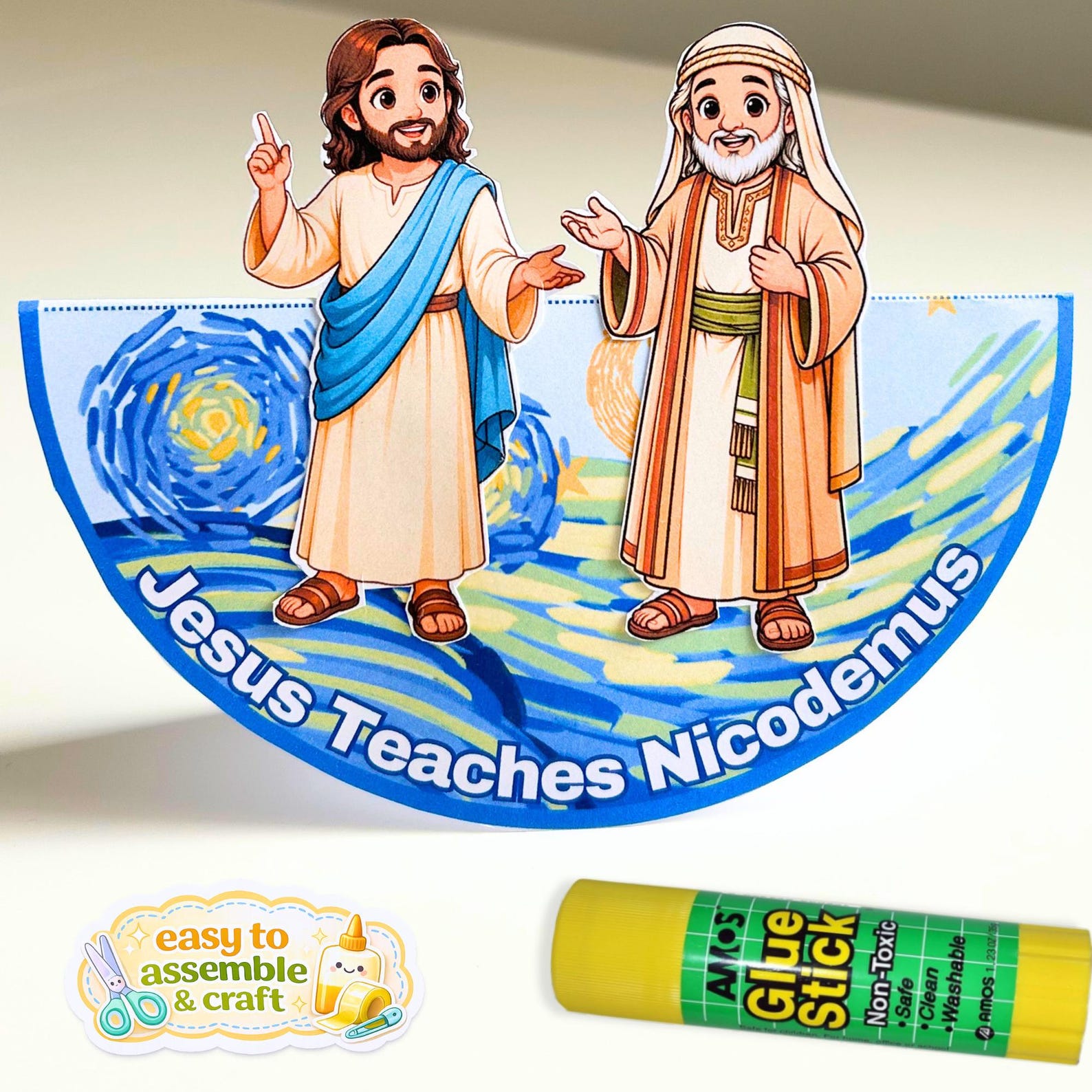 Nicodemus Meets Jesus Craft for Kids | Born Again Bible Activity ...