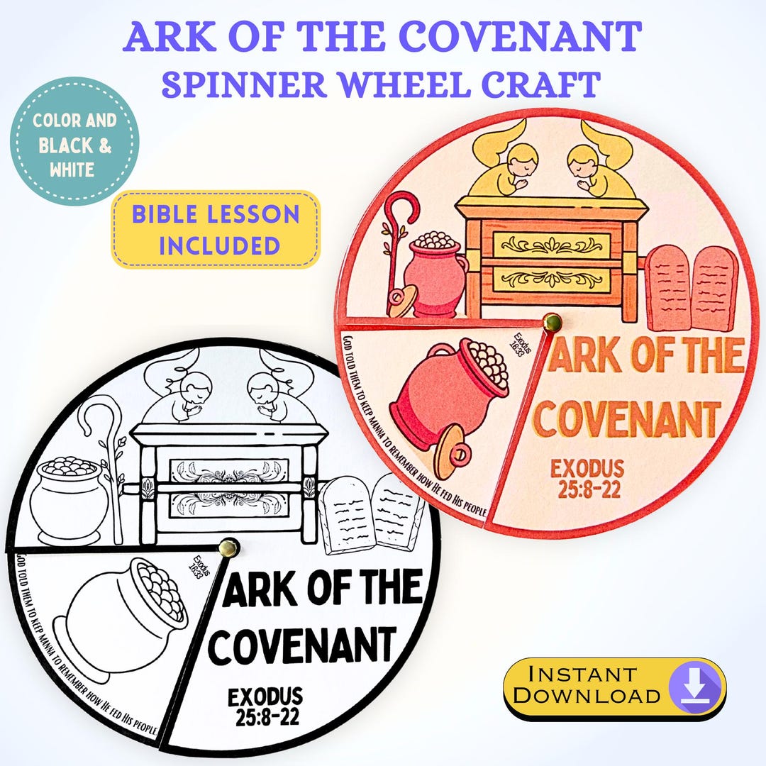 Ark of the Covenant Spinner Wheel Craft | Sunday School Lesson (PDF ...