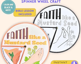Printable Faith Like a Mustard Seed Agamograph – Sunday School Craft ...