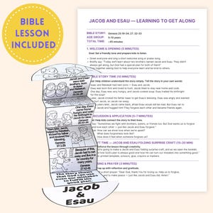 Jacob and Esau Bible Story Craft | Sunday School Lesson & Coloring Page ...
