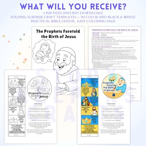 Prophets Foretold the Birth of Jesus Craft (PDF), Christmas & Advent ...