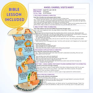 Angel Gabriel Visits Mary Craft, Annunciation Sunday School Lesson (PDF ...