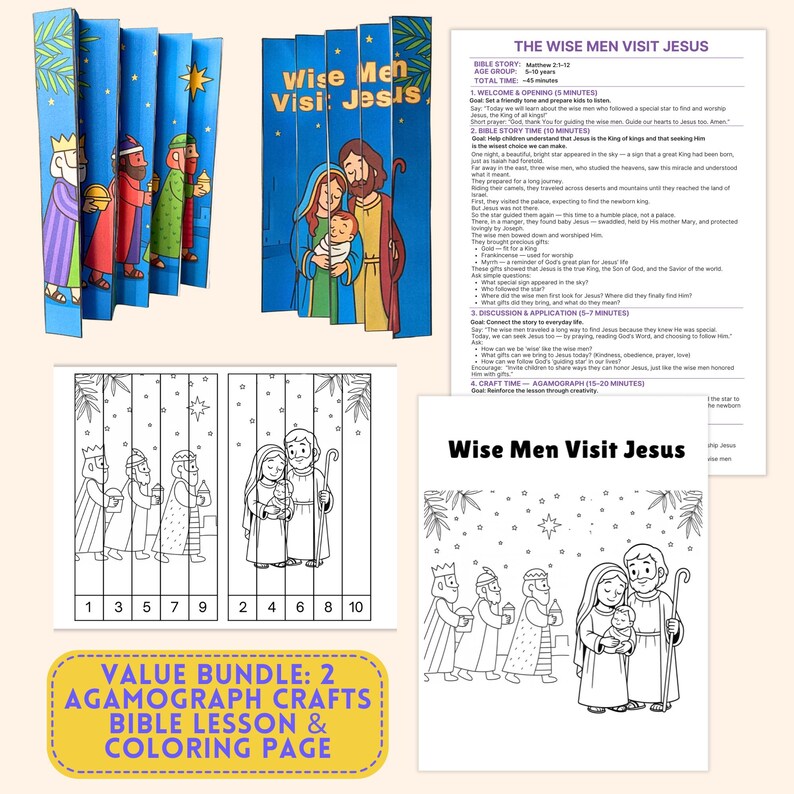 Nativity Agamograph Craft | Christmas & Epiphany Sunday School Activity ...
