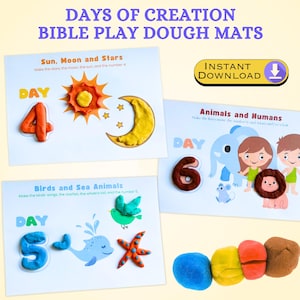 The Creation Play Dough Mats - Etsy