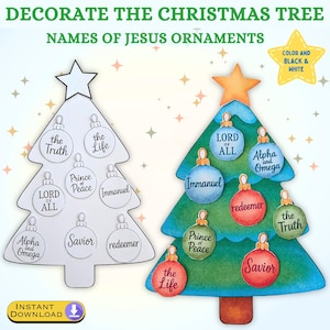 Decorate the Christmas Tree Craft | Names of Jesus Ornaments | Advent ...