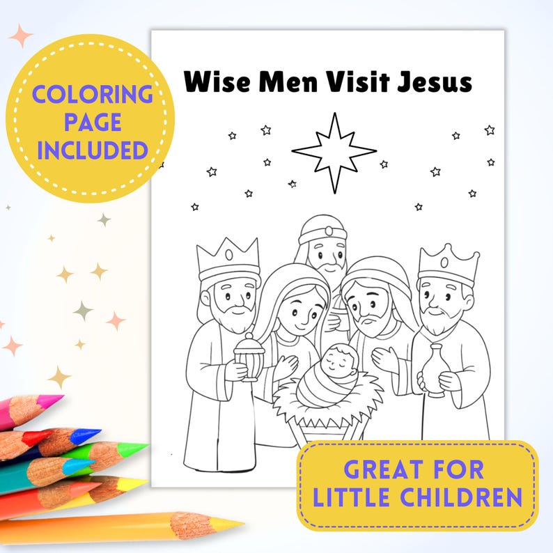 Wise Men Visit Jesus Craft | Printable Nativity Activity & Christmas ...