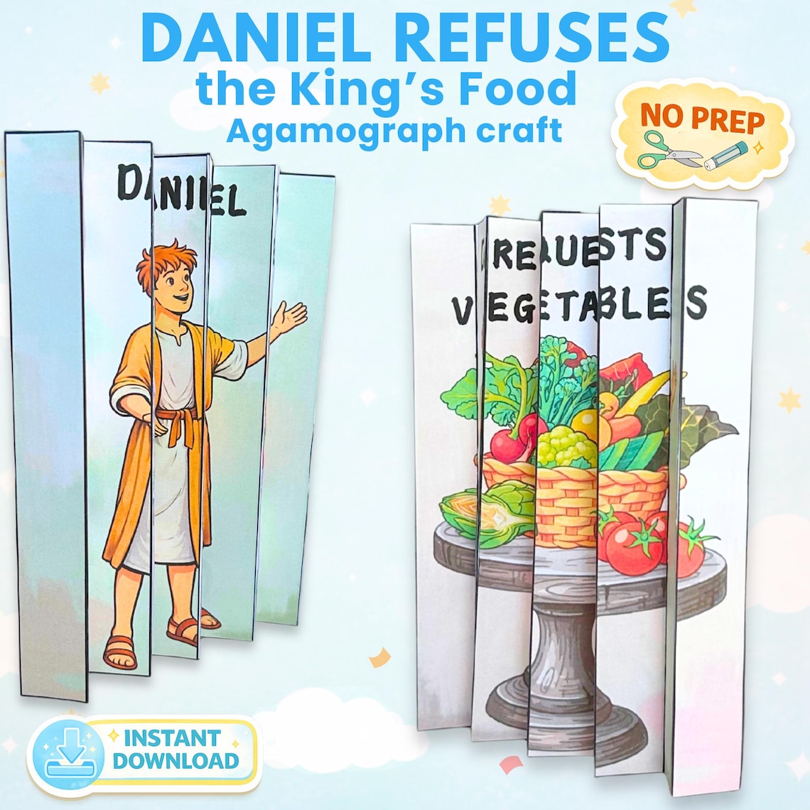 Daniel Refuses the King’s Food Craft | Printable Bible Lesson Plan and ...