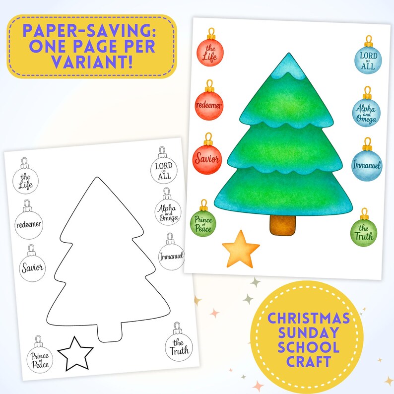 Decorate the Christmas Tree Craft | Names of Jesus Ornaments | Advent ...