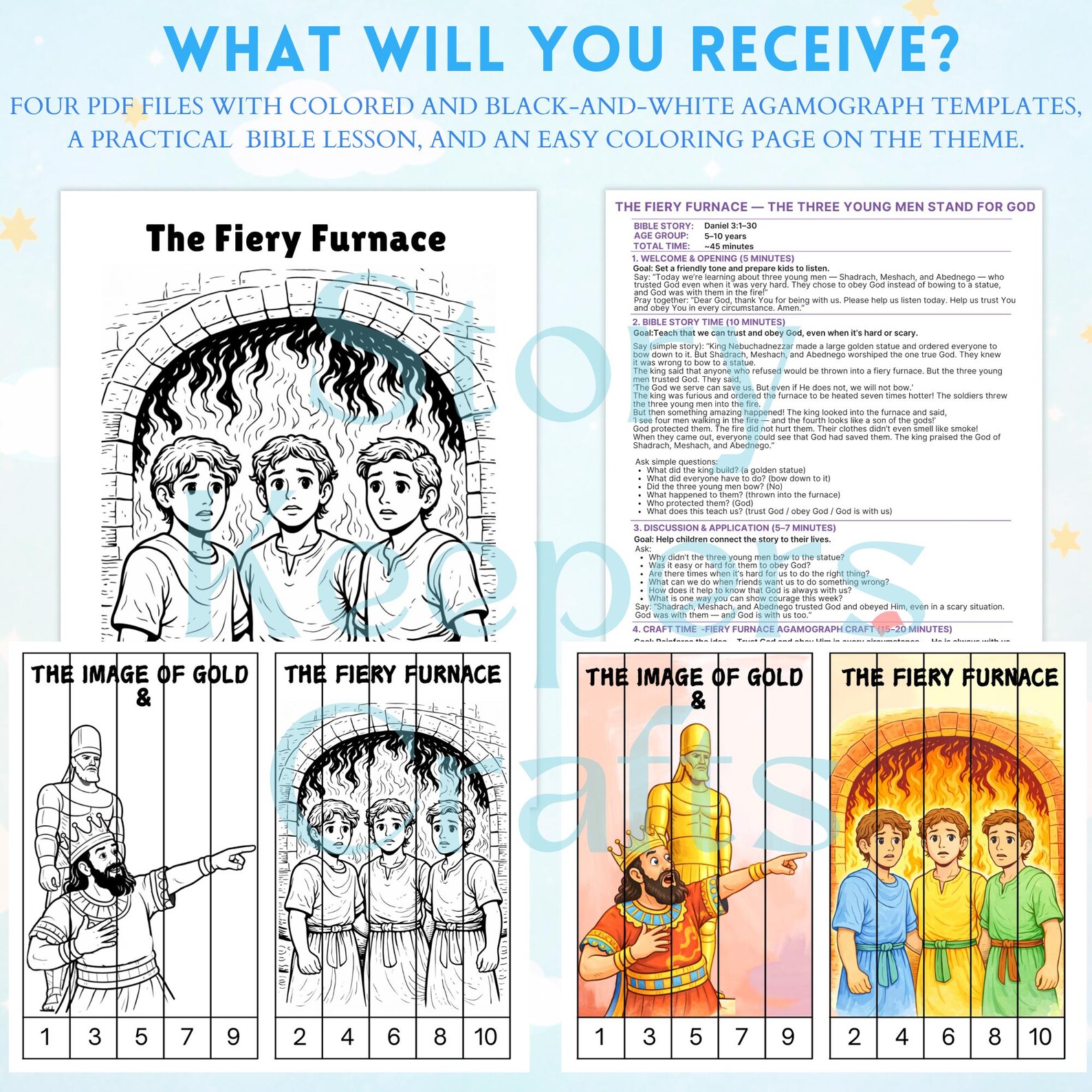 Shadrach, Meshach, and Abednego in the Fiery Furnace Bible Craft ...