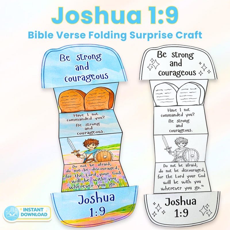 Joshua 1:9 Activity - Etsy