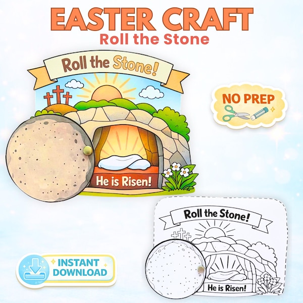 Easter Roll Away the Stone - Etsy
