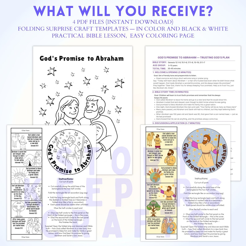 Abraham's Promise Bible Craft | Printable Sunday School Activity ...