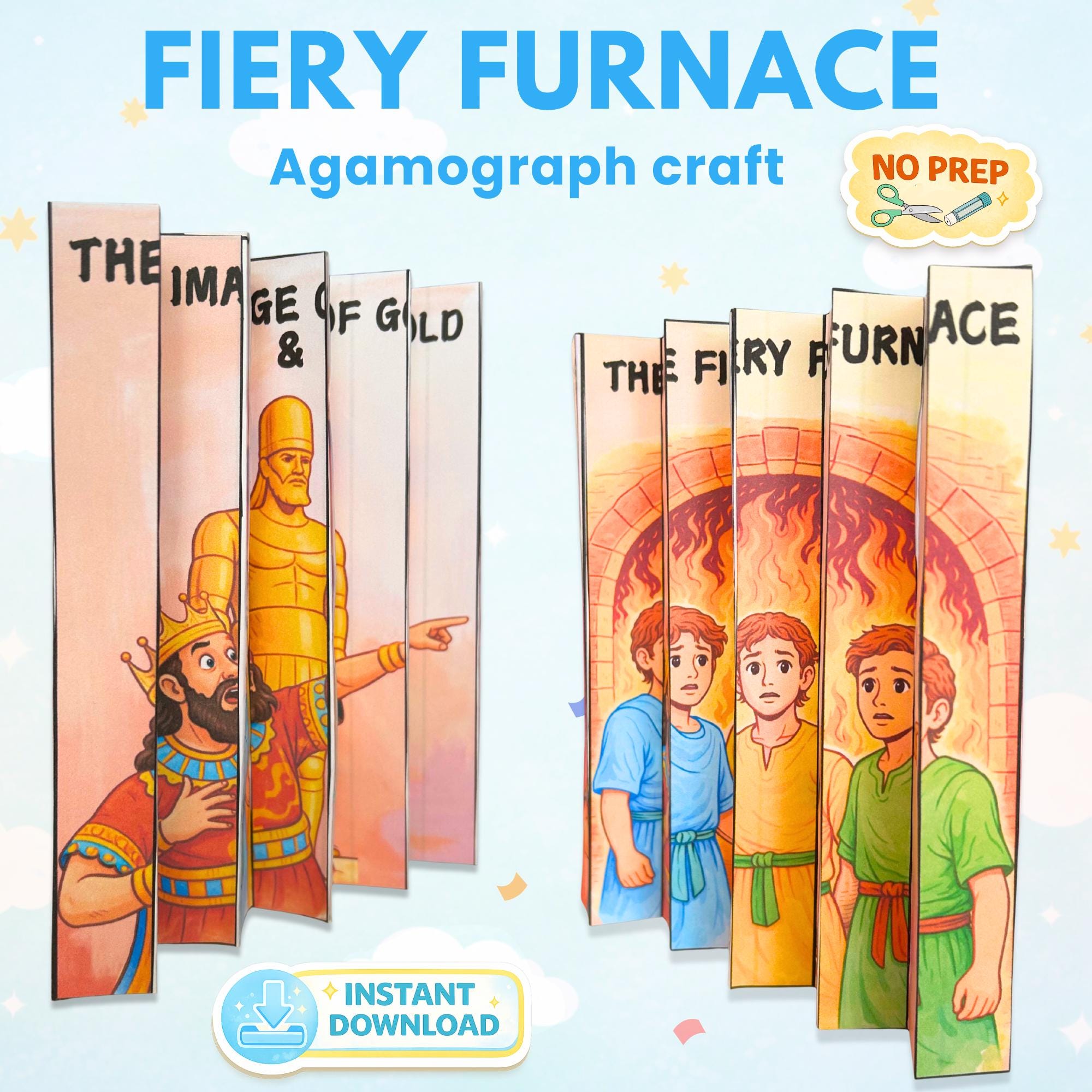 Shadrach, Meshach, and Abednego in the Fiery Furnace Bible Craft ...