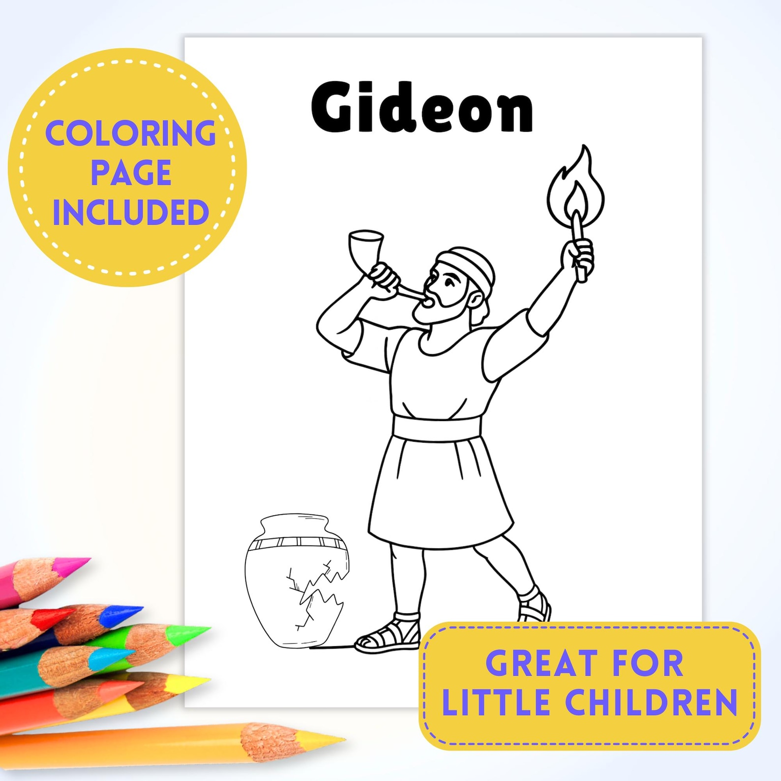 Gideon Craft | Folding Surprise Coloring Activity | Courage and Faith ...