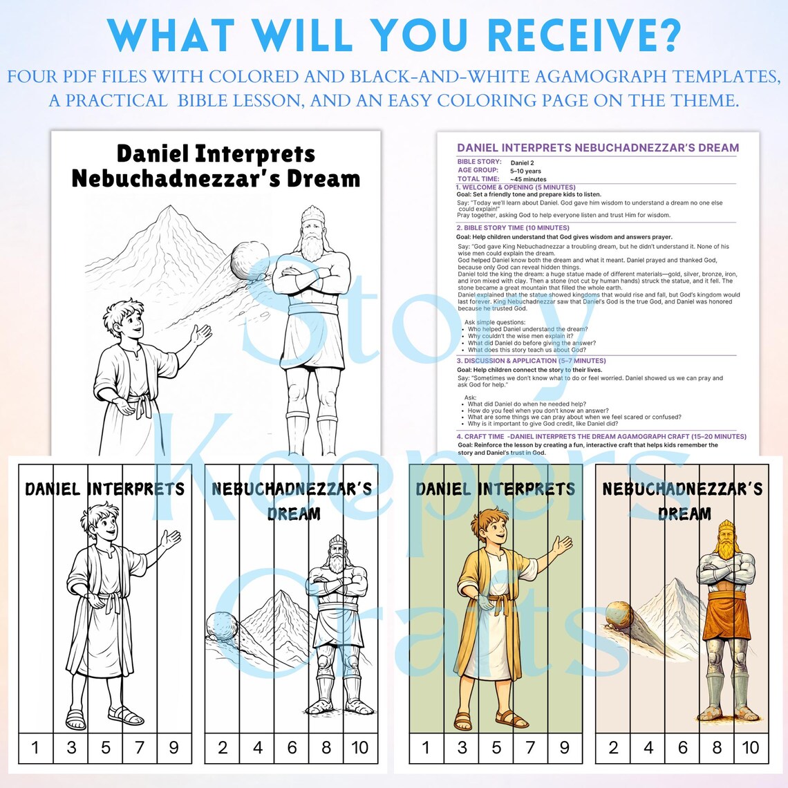 Daniel Interprets Nebuchadnezzar’s Dream Agamograph Craft | Bible ...
